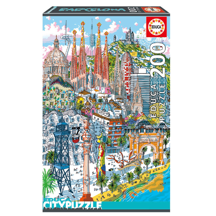 Puzzle EDUCA: Puzzle de 200 piezas Barcelona city ( Ref: 0000018473 ...
