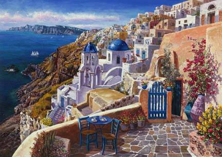 Puzzle SCHMIDT: Puzzle de 1000 piezas Santorini - S. Sam Park ( Ref ...