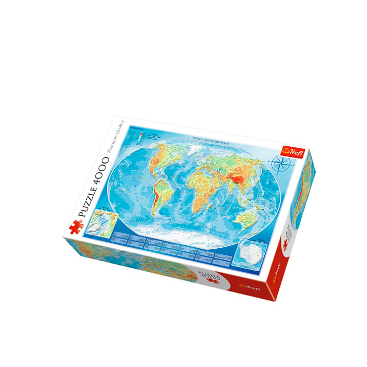 Puzzle TREFL: Puzzle de 4000 piezas Mapa Mundi ( Ref: 45007 ) en ...