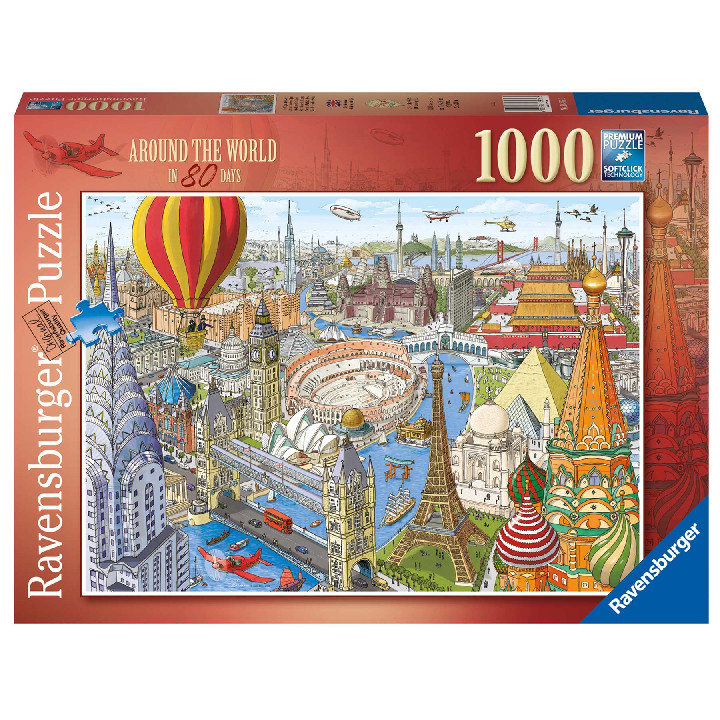 Puzzle RAVENSBURGER: Puzzle de 1000 piezas Viaje alrededor del mundo en ...